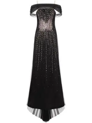 Alberta Ferretti Sequin Embellishment Train Dress