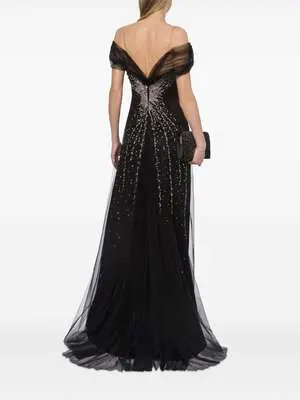Alberta Ferretti Sequin Embellishment Train Dress