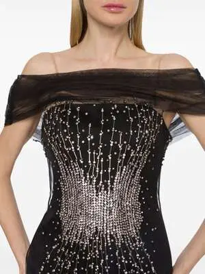Alberta Ferretti Sequin Embellishment Train Dress