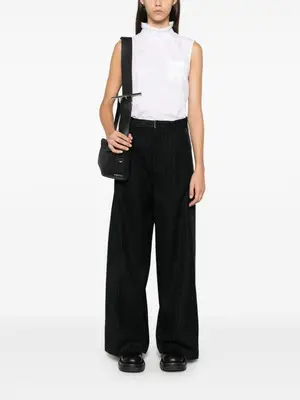 Sacai Rear-button Mock-neck Blouse