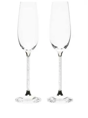 SWAROVSKI Crystal-embellished Flutes - Silver