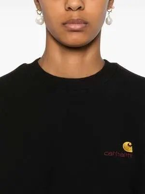 Carhartt Work In Progress American Script Sweatshirt - Black