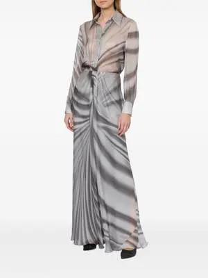 Alberta Ferretti Abstract-print Silk Shirt