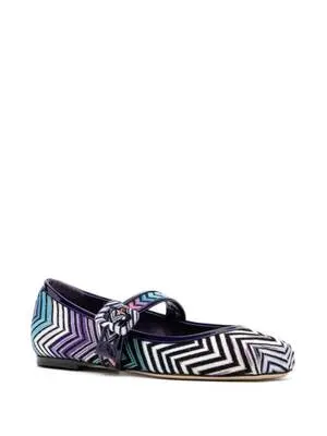 Missoni Wave Ballerina Shoes - Purple