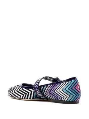 Missoni Wave Ballerina Shoes - Purple