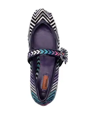 Missoni Wave Ballerina Shoes - Purple