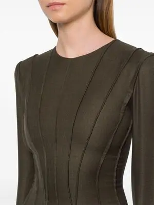 Alberta Ferretti Seam-detailed Pencil Dress