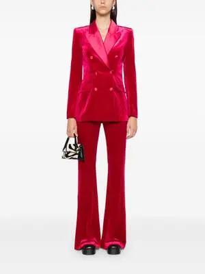 NISSA Double-breasted Velvet Blazer