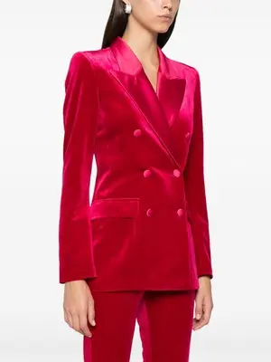 NISSA Double-breasted Velvet Blazer