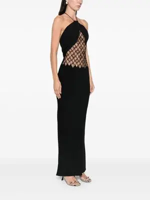 Christopher Esber Net-detail Silk Maxi Dress