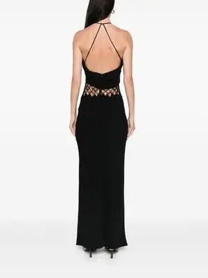 Christopher Esber Net-detail Silk Maxi Dress