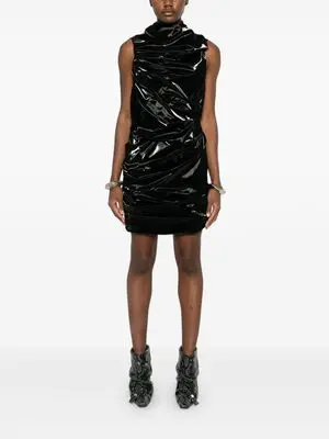 Alexander McQueen Laminated Mini Dress