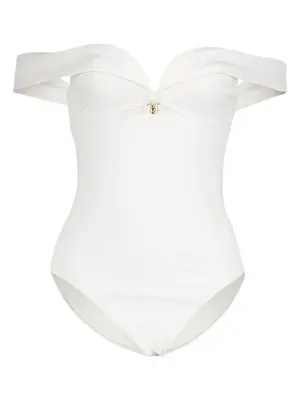 Zimmermann Lexi Off-shoulder One-piece Swimsuit