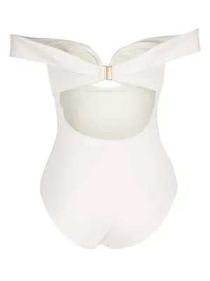 Zimmermann Lexi Off-shoulder One-piece Swimsuit