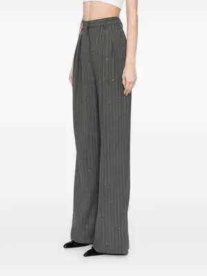 SIMONA CORSELLINI Pinstriped Wide Leg Trousers
