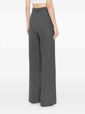 SIMONA CORSELLINI Pinstriped Wide Leg Trousers
