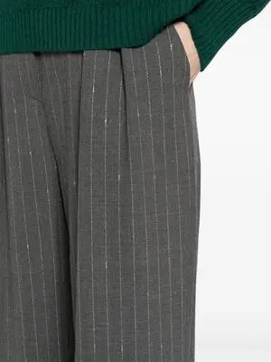SIMONA CORSELLINI Pinstriped Wide Leg Trousers