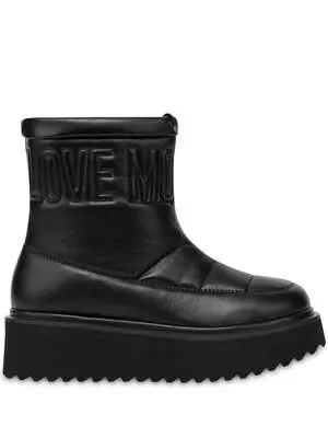 Moschino Logo-embroidered Flatform Boots