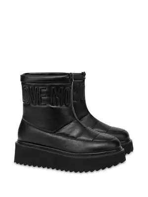 Moschino Logo-embroidered Flatform Boots