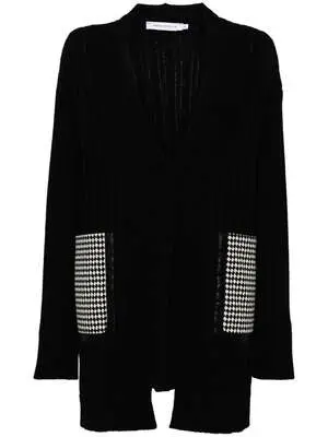 SIMONA CORSELLINI Checked-pocket Knit Cardigan