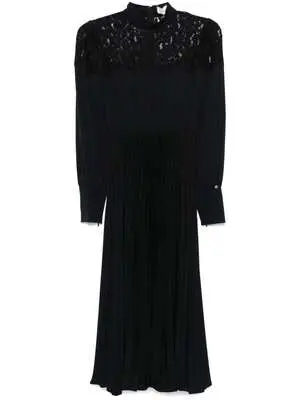 NISSA Floral-lace Detail Midi Dress