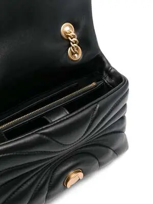 Pinko Love Bag Puff Butterfly Mini Nappa Leather Crossbody Bag - Black
