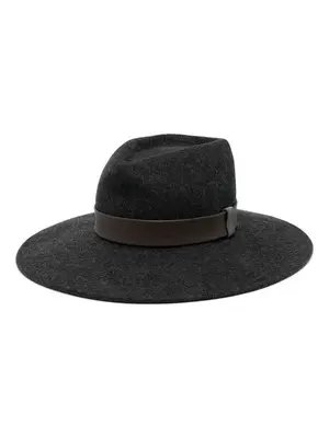 Peserico Wool Felted Fedora Hat - Grey
