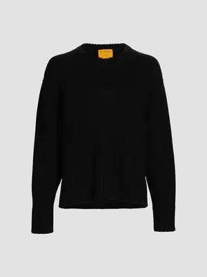 Guest In Residence Cozy Crew Cashmere Sweater Black