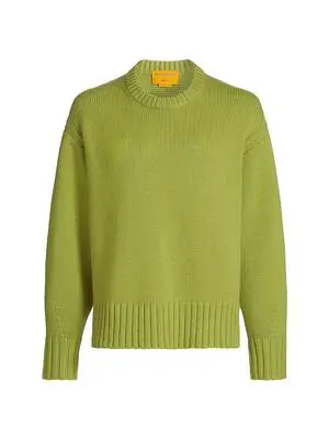 Guest In Residence Cozy Crew Cashmere Sweater Matcha