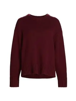 Guest In Residence Cozy Crew Cashmere Sweater Plum