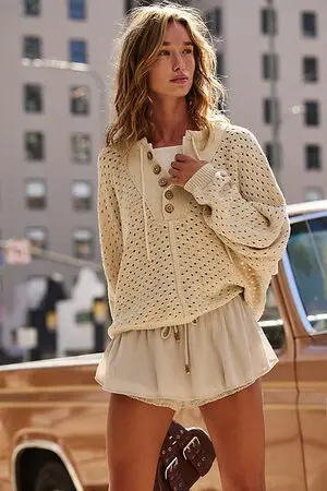 Free People Cabrera Sweater Pullover - Tea