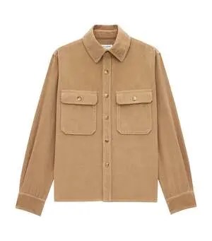 Saint Laurent Corduroy Overshirt - Brown