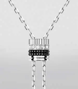 Boucheron Quatre White Gold And Diamond Tie Necklace