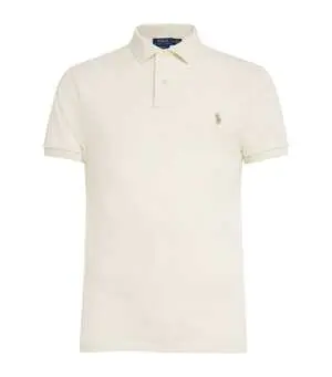 Polo Ralph Lauren Polo Ralph Lauren Custom-Fit Cotton Mesh Polo Shirt Ivory