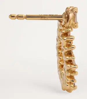 SUZANNE KALAN Yellow And Diamond Mini Hoop Earrings - Gold