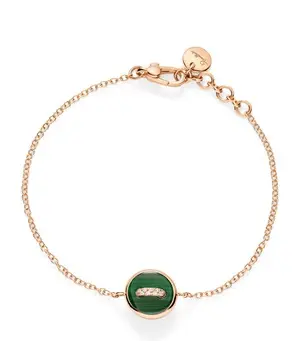 Pomellato Diamond, Malachite, And Mother-of-pearl Bracelet - Rose Gold