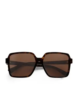 Bottega Veneta Rectangular Frame Sunglasses - Grey