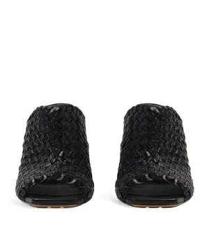 Bottega Veneta Intrecciato Leather Knot Mules 90 - Black