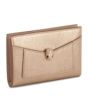 BVLGARI Serpenti Forever Folded Card Holder - Gold