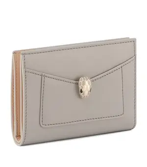BVLGARI Serpenti Forever Folded Card Holder Grey