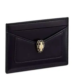 BVLGARI Serpenti Forever Card Holder - Black
