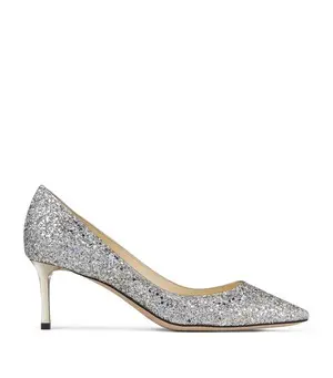 JIMMY CHOO Romy 60 Glitter Pumps - Neutral