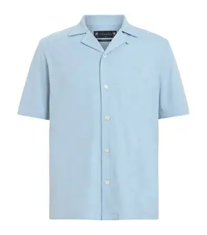 ALLSAINTS Cotton Hudson Shirt Blue