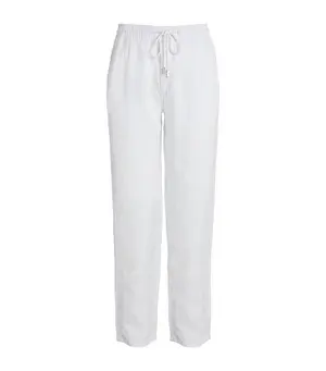 Vilebrequin Linen Drawstring Trousers - White