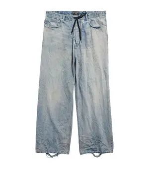 Balenciaga Distressed Wide-leg Jeans