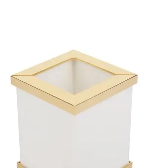 ZODIAC Marble Toilet Brush Holder - White
