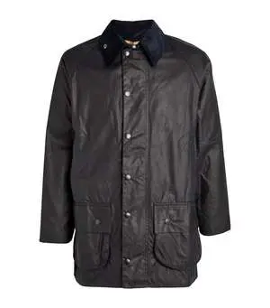 Barbour Waxed Beaufort Jacket - Navy