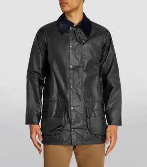 Barbour Waxed Beaufort Jacket - Navy