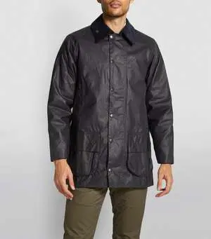 Barbour Waxed Beaufort Jacket - Navy