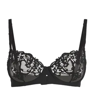 Simone Perele Lace Saga Half-cup Bra - Black